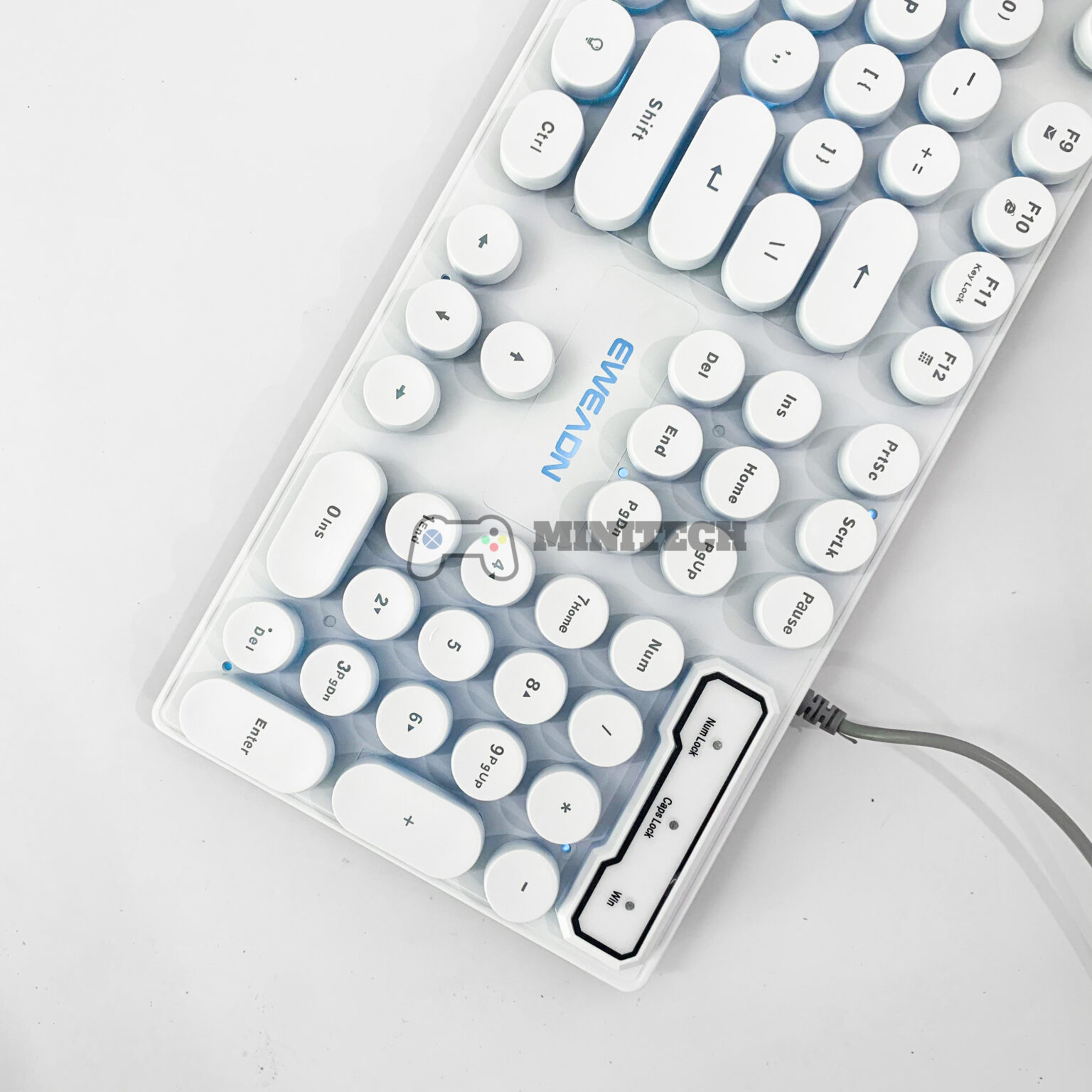 Bàn Phím Có Dây Nút Tròn Sang Trọng EWEADN - Minitech- yêu setup