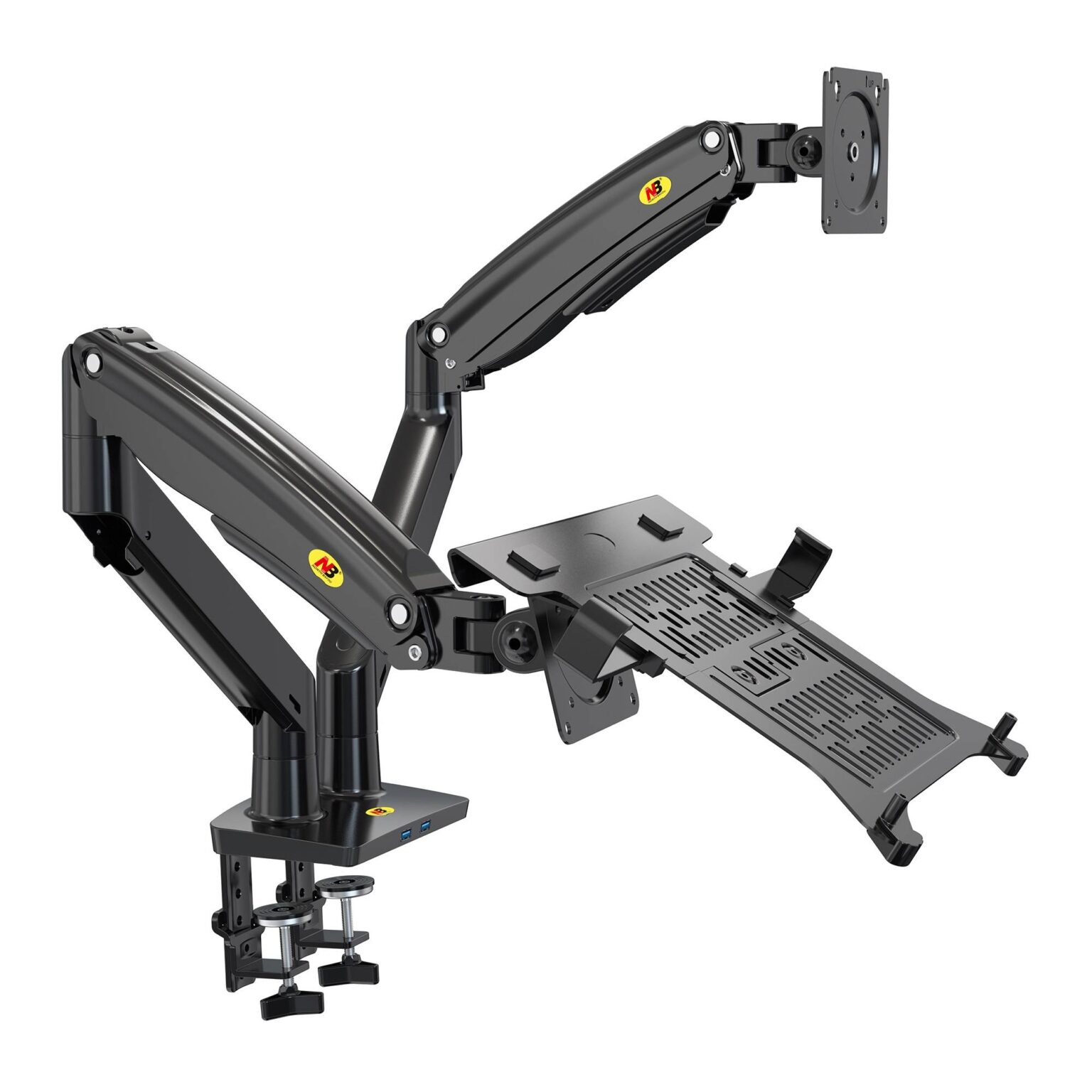 Arm Treo 2 màn hình + laptop F160 – FP2 - Minitech- yêu setup